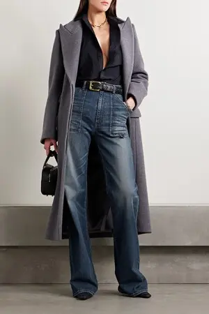 NILI LOTAN Quentin High-rise Wide-leg Jeans
