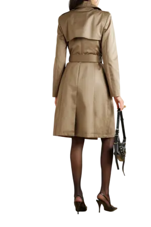 Versace Icons Belted Double-breasted Cotton-gabardine Trench Coat