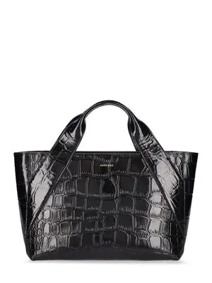 ANINE BING ANINE BING Embossed Leather Tote Bag - Black
