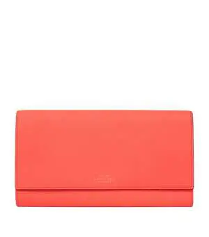 Smythson Leather Marshall Travel Wallet Pink