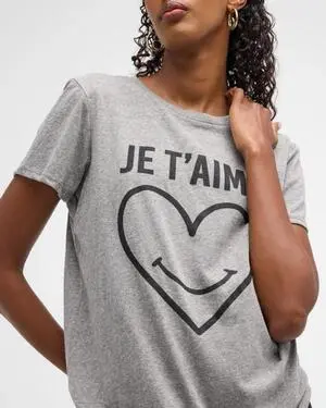 Cinq À Sept Smiling Heart Graphic T-shirt