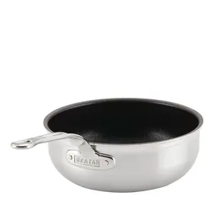 HESTAN Probond Forged 3.5-quart Professional Clad Stainless Steel Essential Pan With Titum Nonstick