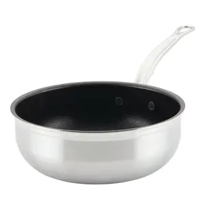 HESTAN Probond Forged 3.5-quart Professional Clad Stainless Steel Essential Pan With Titum Nonstick