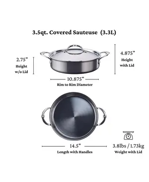 HESTAN Nanobond Molecular Titanium 3.5-quart Sauteuse Braiser