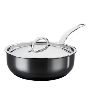 HESTAN Nanobond Molecular Titanium 3.5qt Essential Pan With Lid - Silver