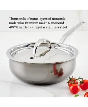 HESTAN Nanobond Molecular Titanium 2-quart Saucier With Lid