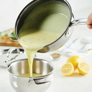 HESTAN Nanobond Molecular Titanium 2-quart Saucier With Lid