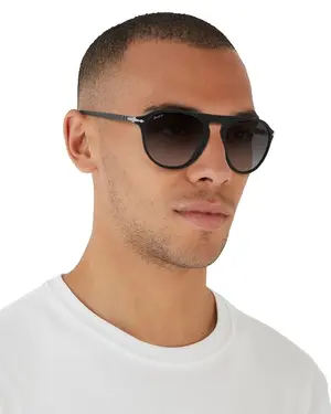 Persol Polarized Pilot Sunglasses - Black