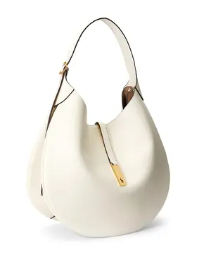 Polo Ralph Lauren Polo Id Large Hobo Shoulder Bag - Ivory