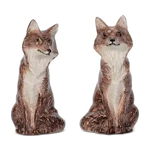 JULISKA Clever Creatures Fox Salt And Pepper Set - Walnut