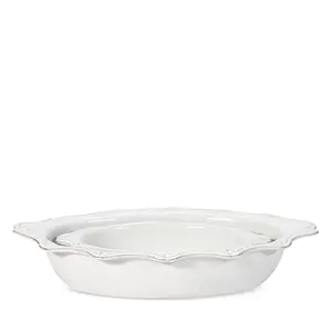 JULISKA Berry & Thread 2 Piece Oval Baker Set - Whitewash