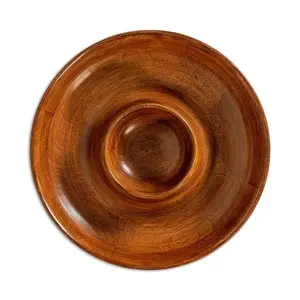 JULISKA Bilbao Wood Chip & Dip Bowl - Brown