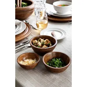 JULISKA Bilbao Wood 3 Piece Nesting Bowls