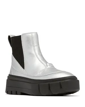 Sorel Caribou X Platform Chelsea Boots - Pure Silver