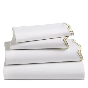 SKY Scalloped Sheet Set, Queen Tan