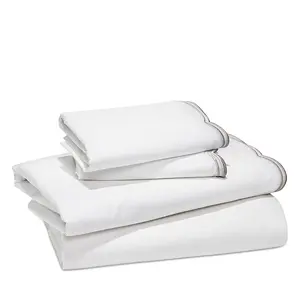 SKY Scalloped Sheet Set, Twin Reflection Grey