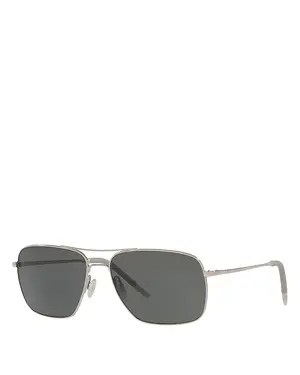Oliver Spencer Clifton Rectangular Sunglasses - Silver