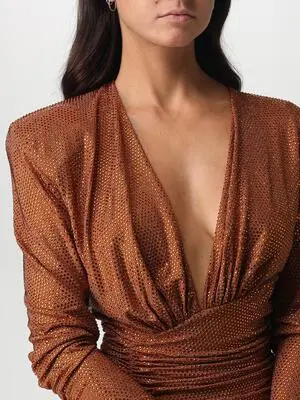 Alexandre Vauthier Long Sleeve Gown - Brown
