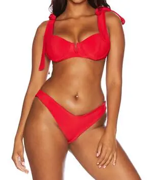 Beach Riot Blair Bikini Top In Red