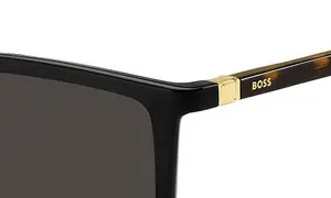 BOSS 56mm Flat Top Sunglasses - Black Havana/ Grey