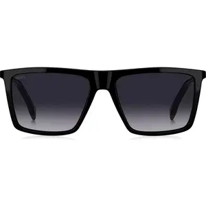 BOSS 56mm Flat Top Sunglasses - Black