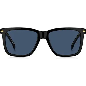 BOSS 55mm Square Frame Sunglasses - Black