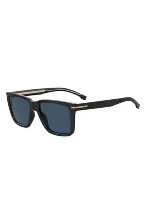 BOSS 55mm Square Frame Sunglasses - Black