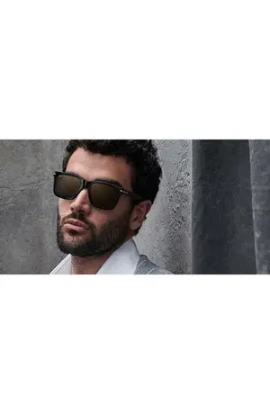BOSS 55mm Square Frame Sunglasses - Black