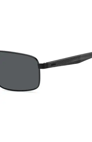 BOSS 59mm Aviator Sunglasses - Matte Black Grey