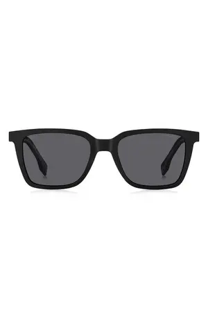 BOSS 53mm Square Full Rim Sunglasses - Black