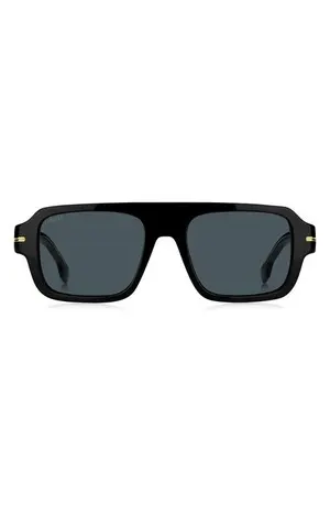 BOSS BOSS 53mm Flat Top Sunglasses Black