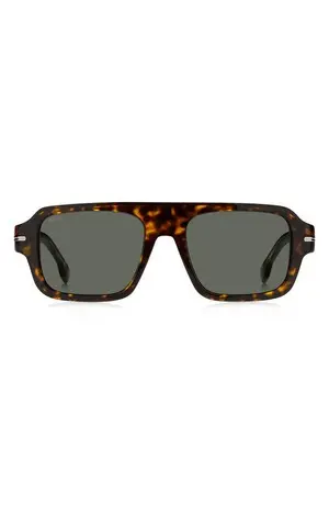 BOSS 53mm Flat Top Sunglasses - Havana