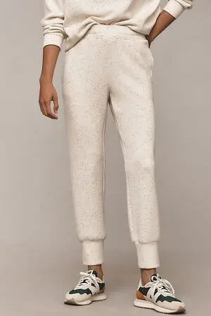 Varley The Slim Cuff Pants - Ivory Fleck Marl