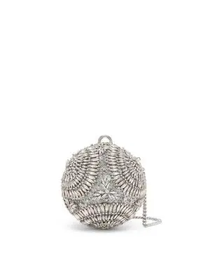 Oscar De La Renta Crystal Embroidered Billiard Bag