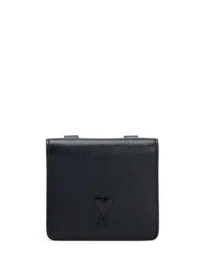 Ami Strap Leather Cardholder - Black