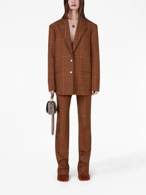 Stella McCartney Prince Of Wales Check Wool Blazer