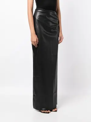 Atlein Ruched High-waist Maxi Skirt