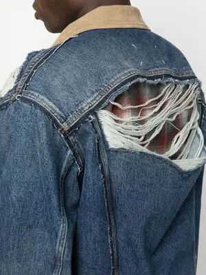 MAISON MARGIELA X Pendleton Distressed Denim Jacket