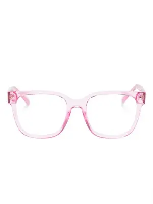 CHIARA FERRAGNI Transparent Square-frame Eyeglasses - Pink