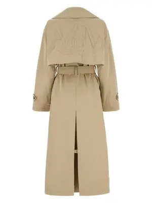 Alexander McQueen Cotton Cocoon-sleeved Belted Trench Coat