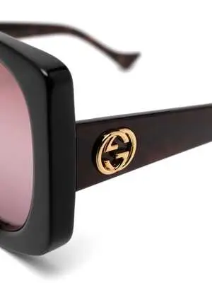 Gucci Oversized Logo-arm Sunglasses