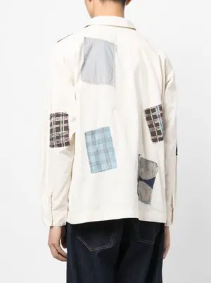 STORY MFG. Greetings Patchwork Cotton Shirt