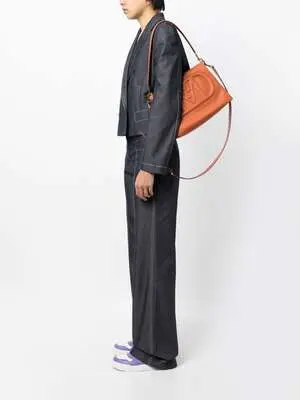 Mcm Travia Leather Shoulder Bag