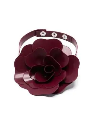 Philosophy Di Lorenzo Serafini Bordeaux Floral Appliqué Choker - Red