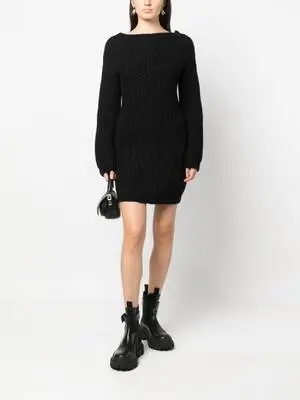 Dsquared2 Off-shoulder Knitted Minidress