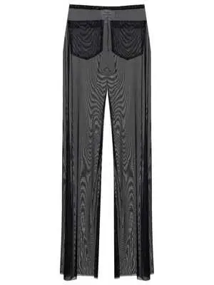 AMIR SLAMA Sheer Ruffled-trim Trousers