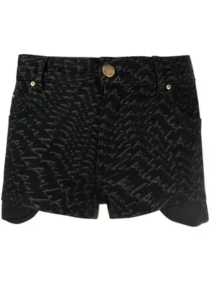 Pinko Logo-print Denim Shorts