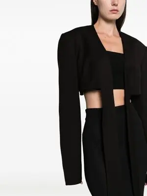 ANDREĀDAMO Open-front Cropped Jacket