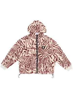 COUNTY OF MILAN Printed Fleece Jacket - Neutrals