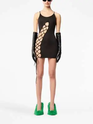 Heron Preston Lace-up Mini Dress